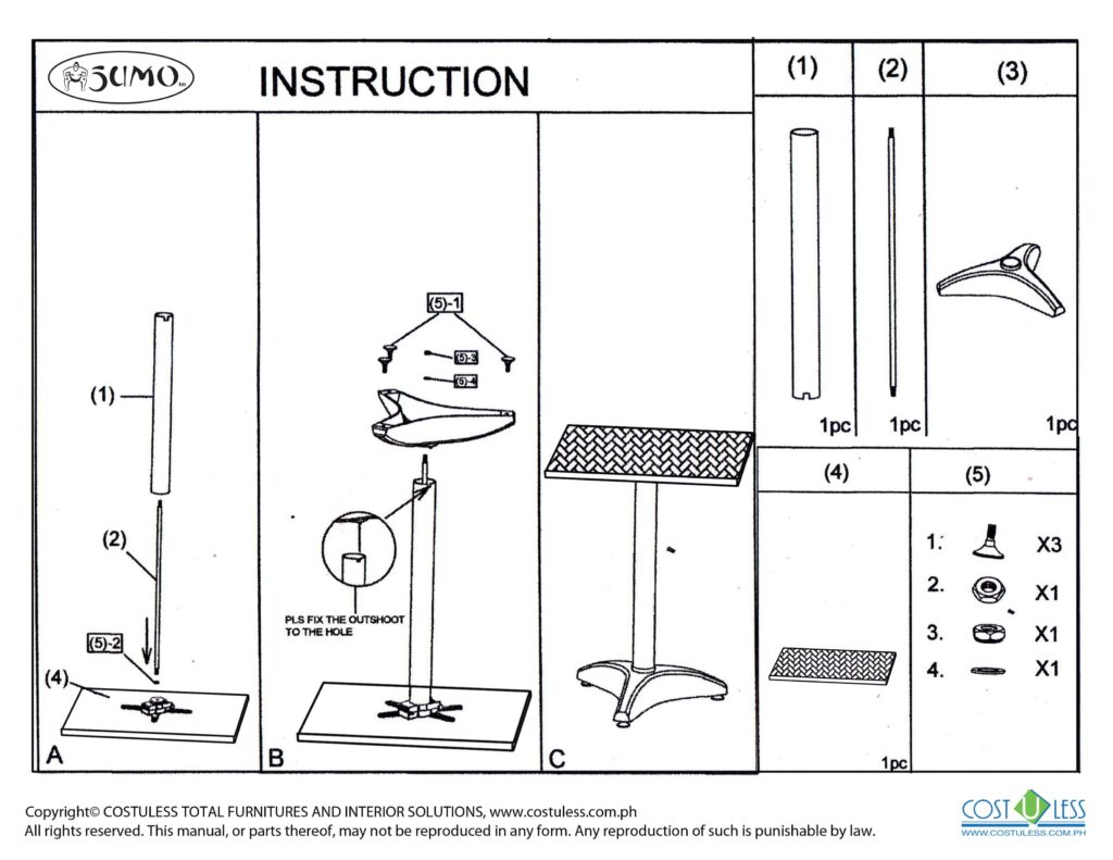 Sumo AT-60S* Stainless Steel Top Aluminum Square Pantry Table – Cost U ...