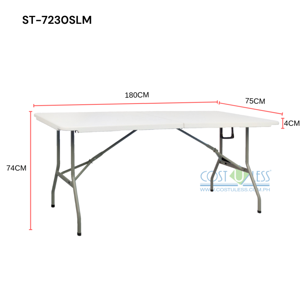 Sumo ST-7230SLM Rectangular 6ft. Fold-in-Half Residential Grade table ...