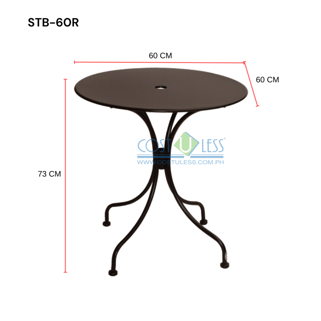 Sumo STB-60R All Steel Cafe Round Table with Umbrella hole 60cm – Cost ...
