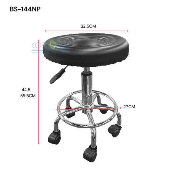 Buy4Less BS-144NP Drafting Stool pneumatic height adjustment, Chrome ...
