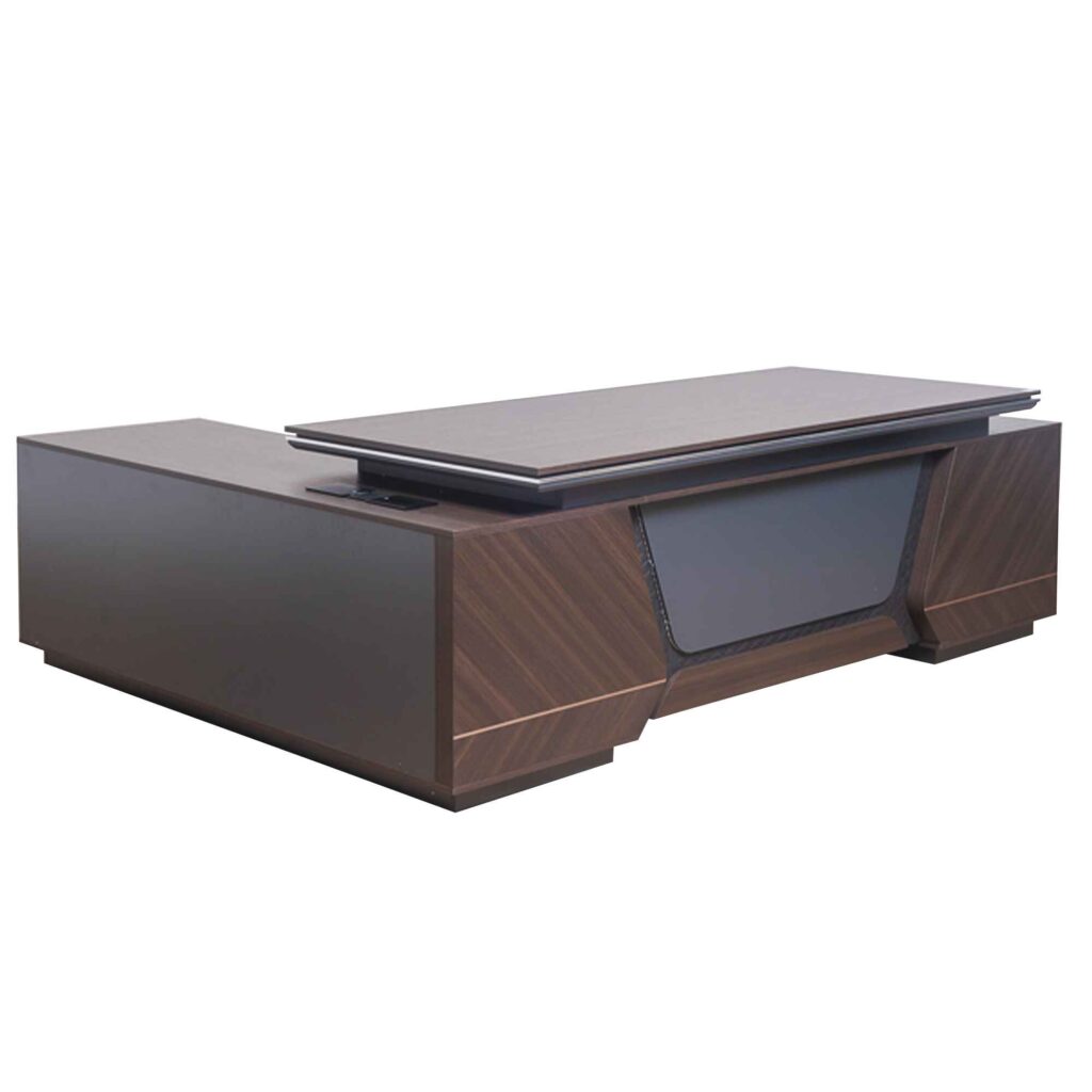 Ergodynamic GRAND2.4MR 2.4m Executive desk, with Right Hand Side return ...
